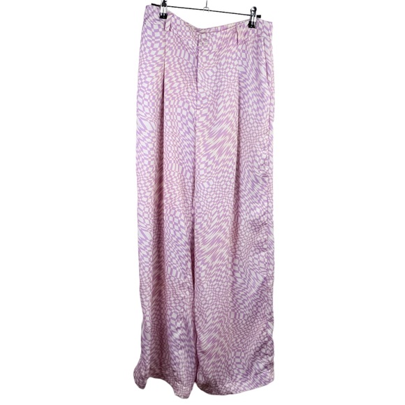 RESA | Pants & Jumpsuits | Resa Pink And Purple Sasha Wide Leg Trouser ...